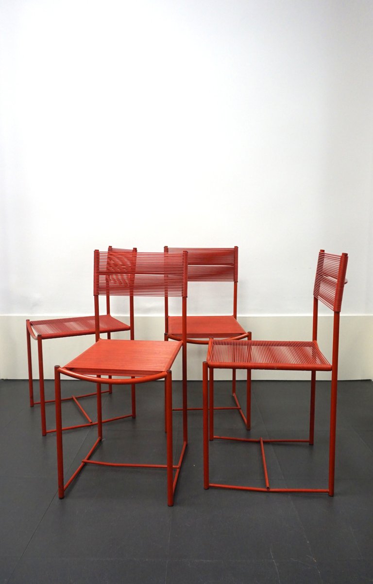 Spaghetti Chairs by Giandomenico Belotti for Alias, 1970s, Set of 4 for ...