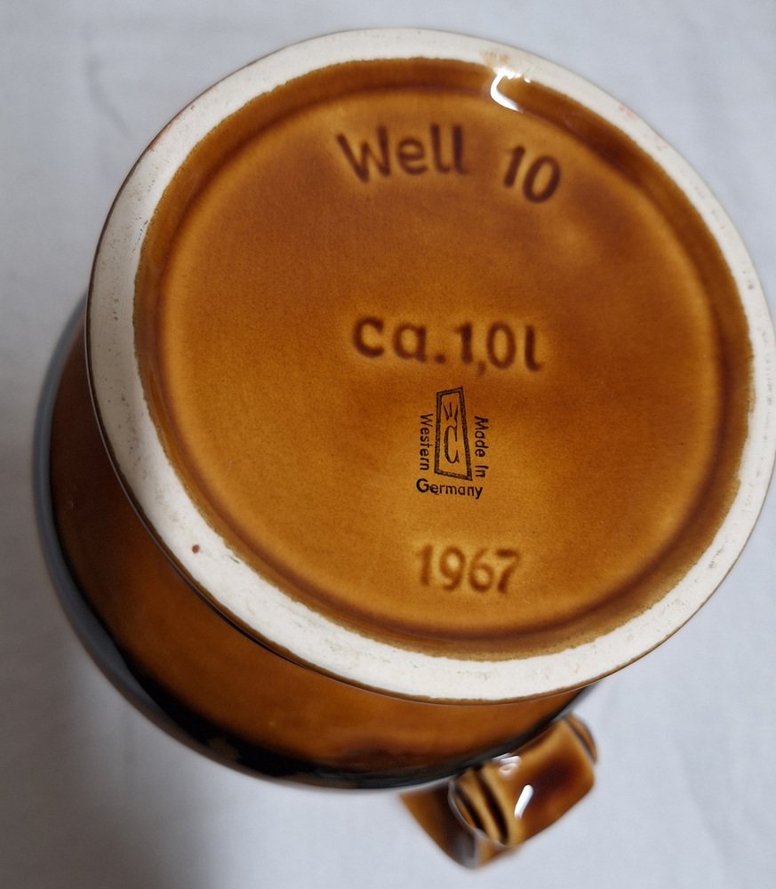 Mid-Central German Keramik Krug mit Henkel von Cortendorf, 1967 bei ...