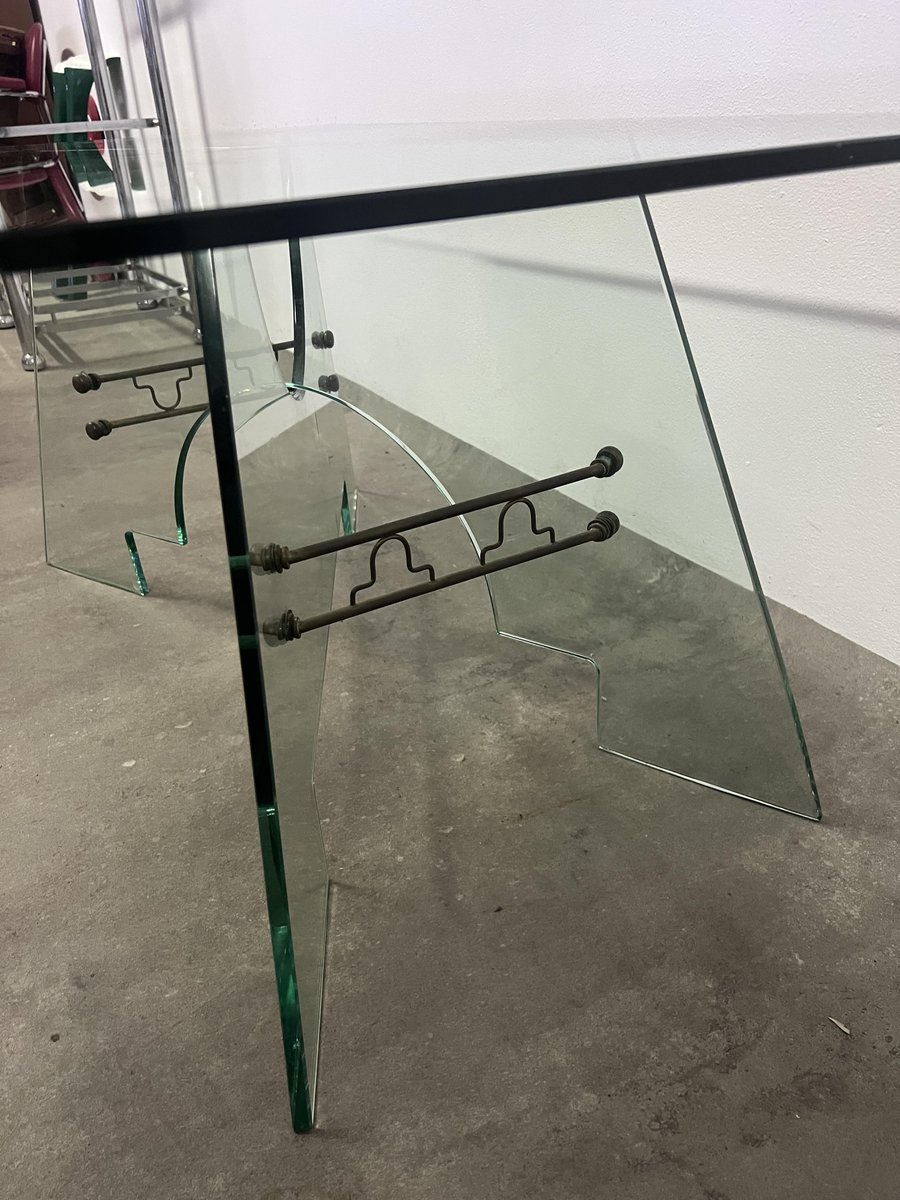 Glass Table from Fontana Arte, 1960s for sale at Pamono