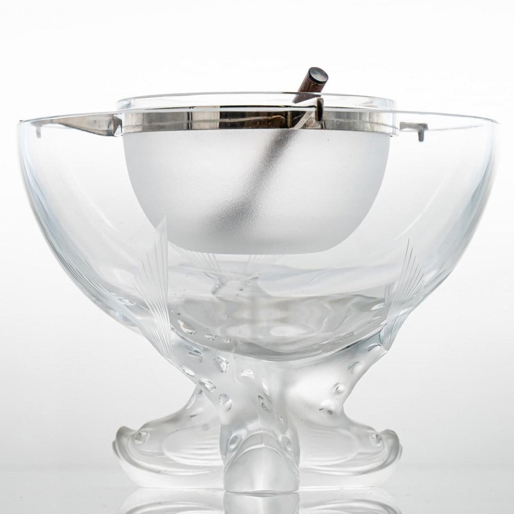 Igor Caviar Bowl with Fish Foot in Frosted and Clear Crystal Glass from ...