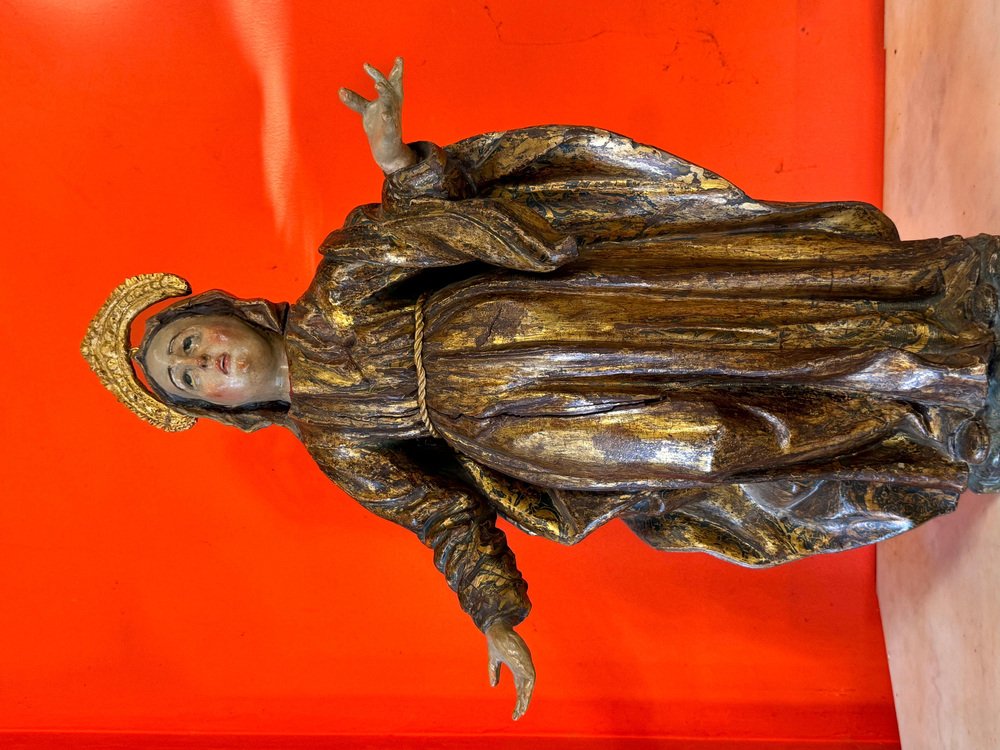 Artista del Renacimiento español, Santa Ana, década de 1500, madera policromada y dorada en ...