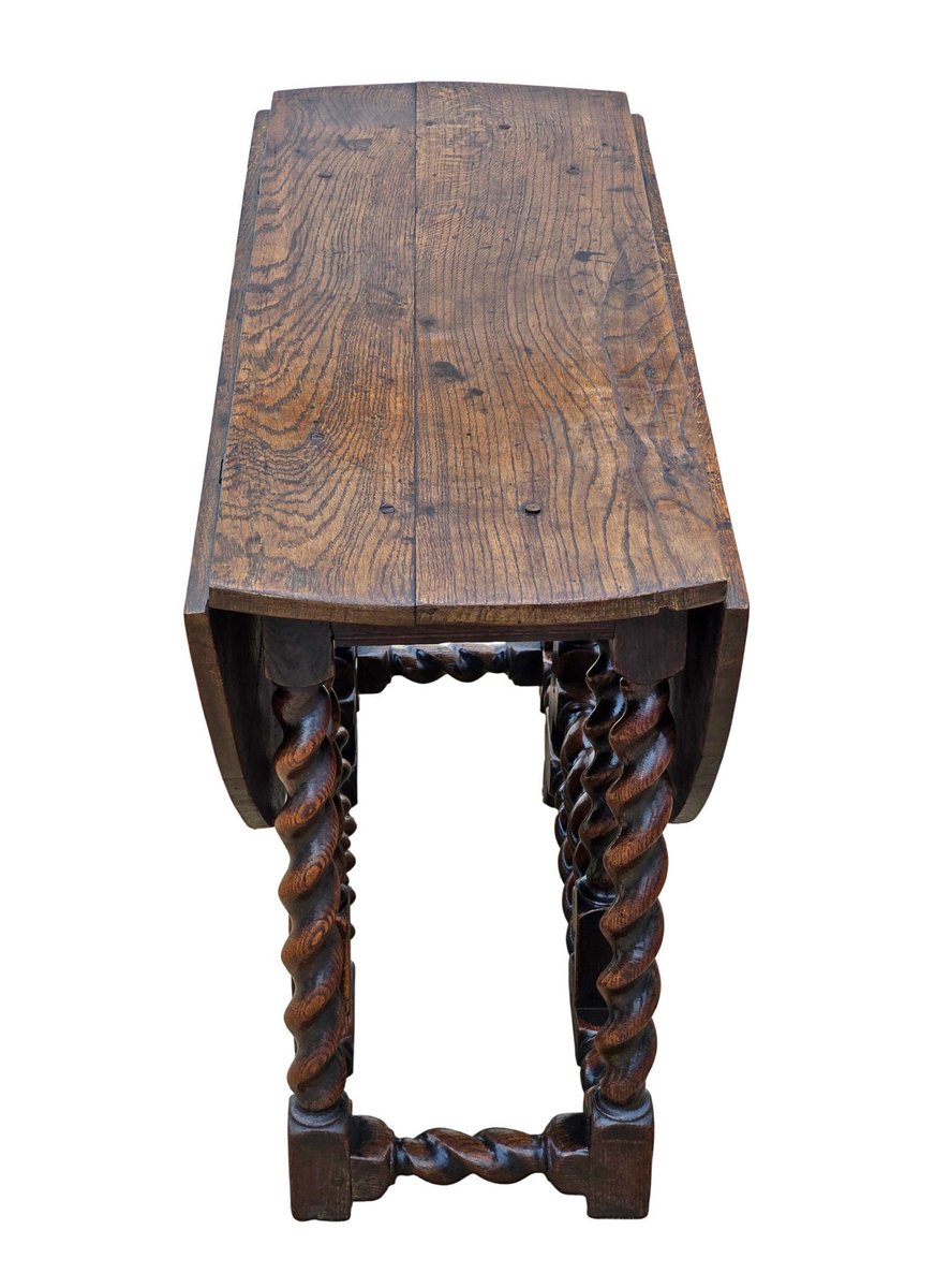 Antique Oak Drop-Leaf Gate Leg Dining Table, 18th Century for sale at ...