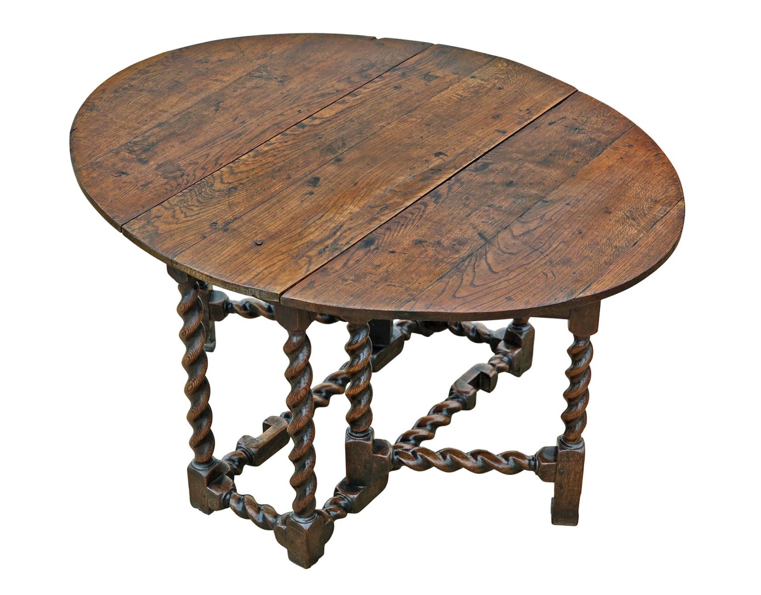 Antique Oak Drop-Leaf Gate Leg Dining Table, 18th Century for sale at ...