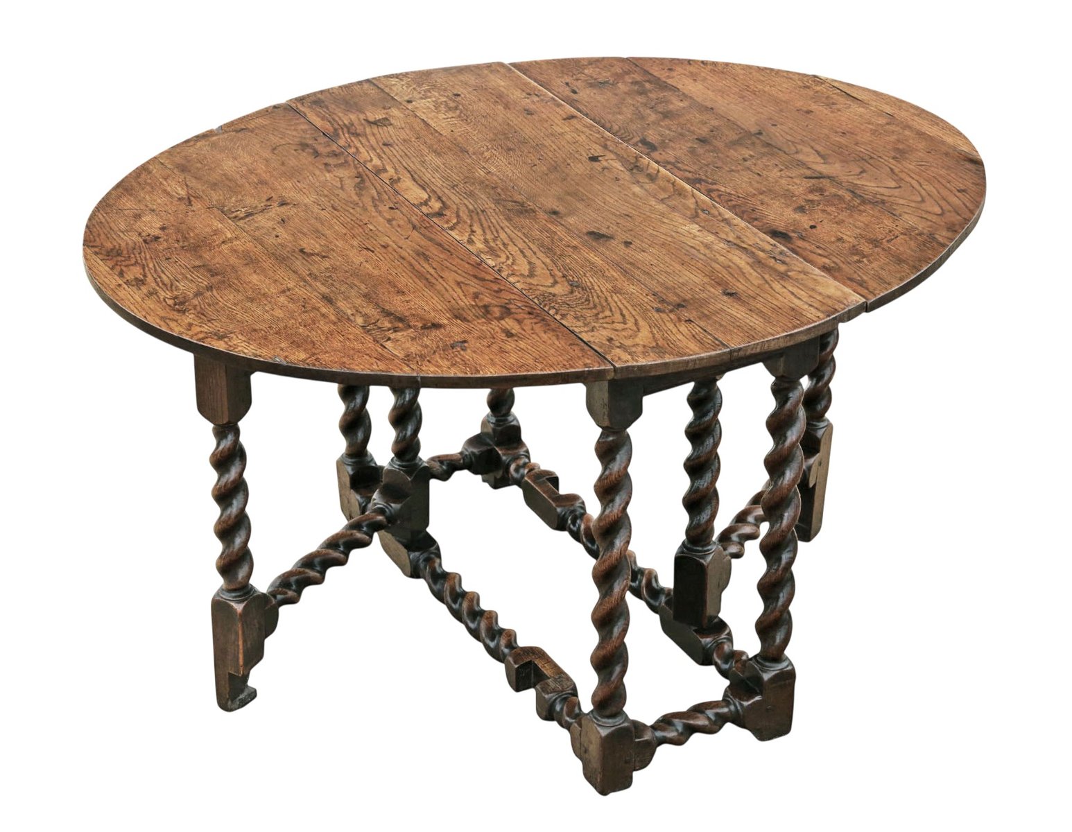 Antique Oak Drop-Leaf Gate Leg Dining Table, 18th Century for sale at ...