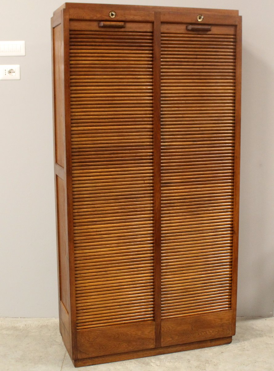 Vintage Filing Cabinet in Oak, 1920s for sale at Pamono