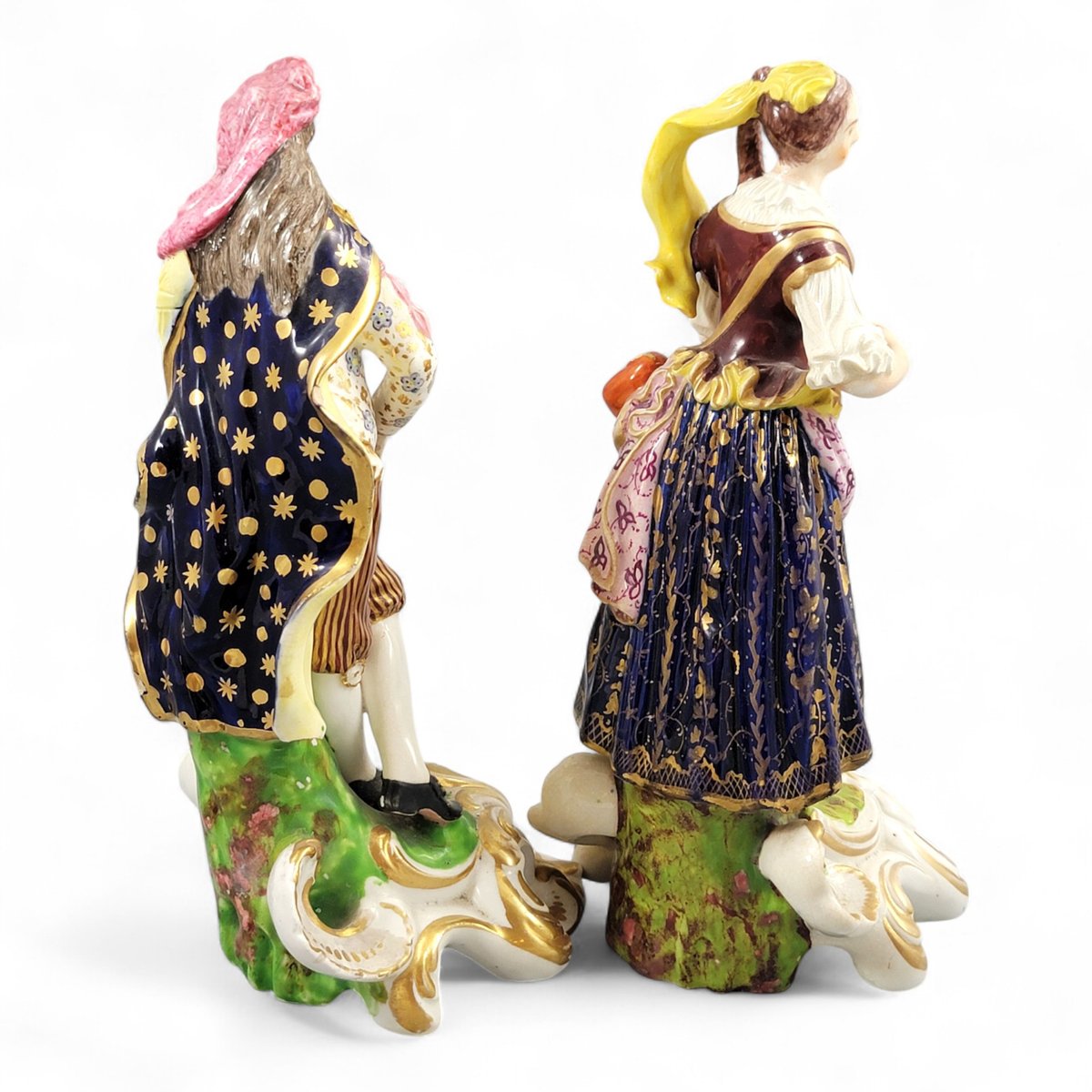 Figuras de músicos rococó de la época Bloor de Porcelana de Derby, 1815 ...
