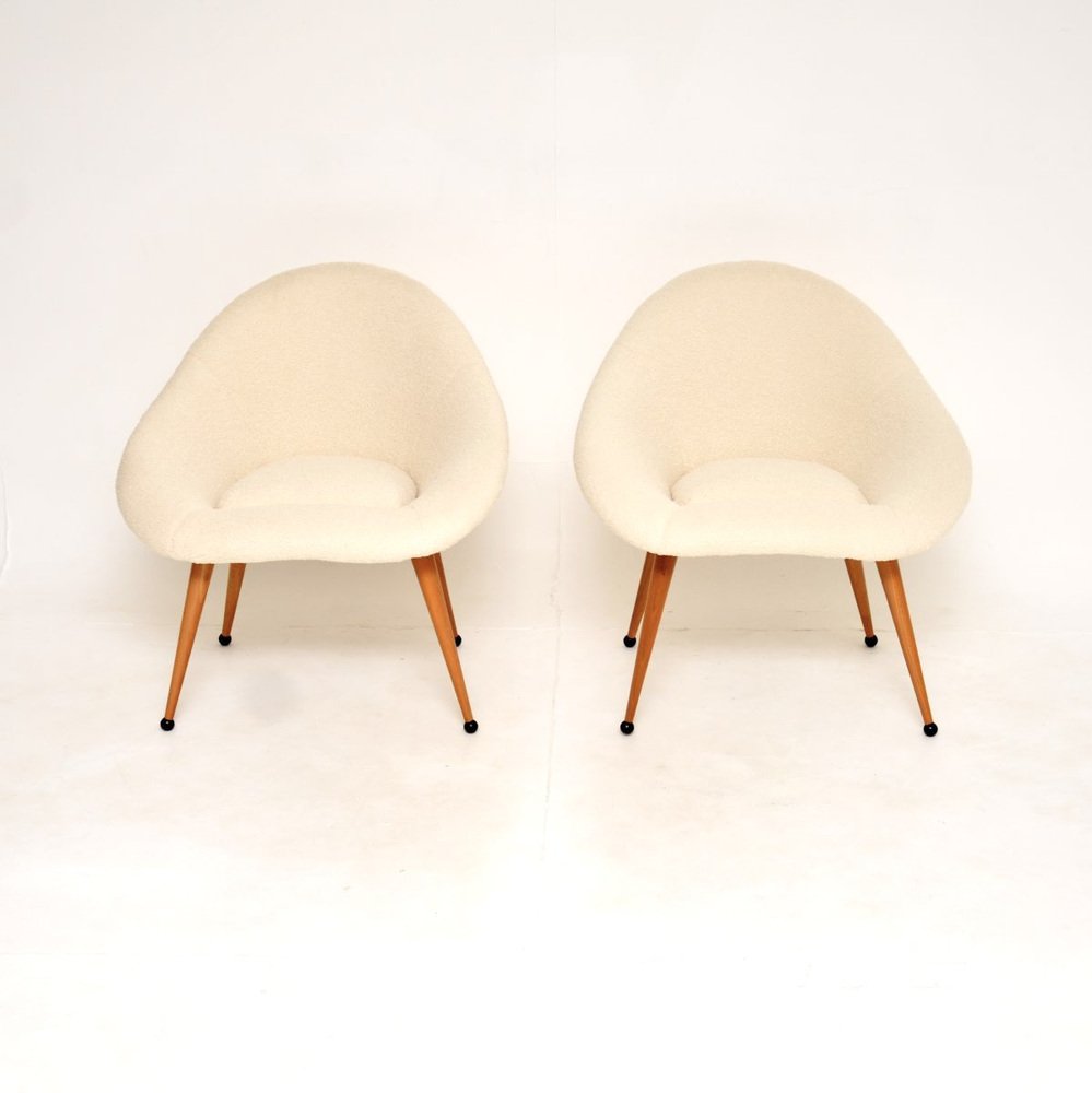 Vintage French Pod Armchairs, 1960s, Set of 2 for sale at Pamono