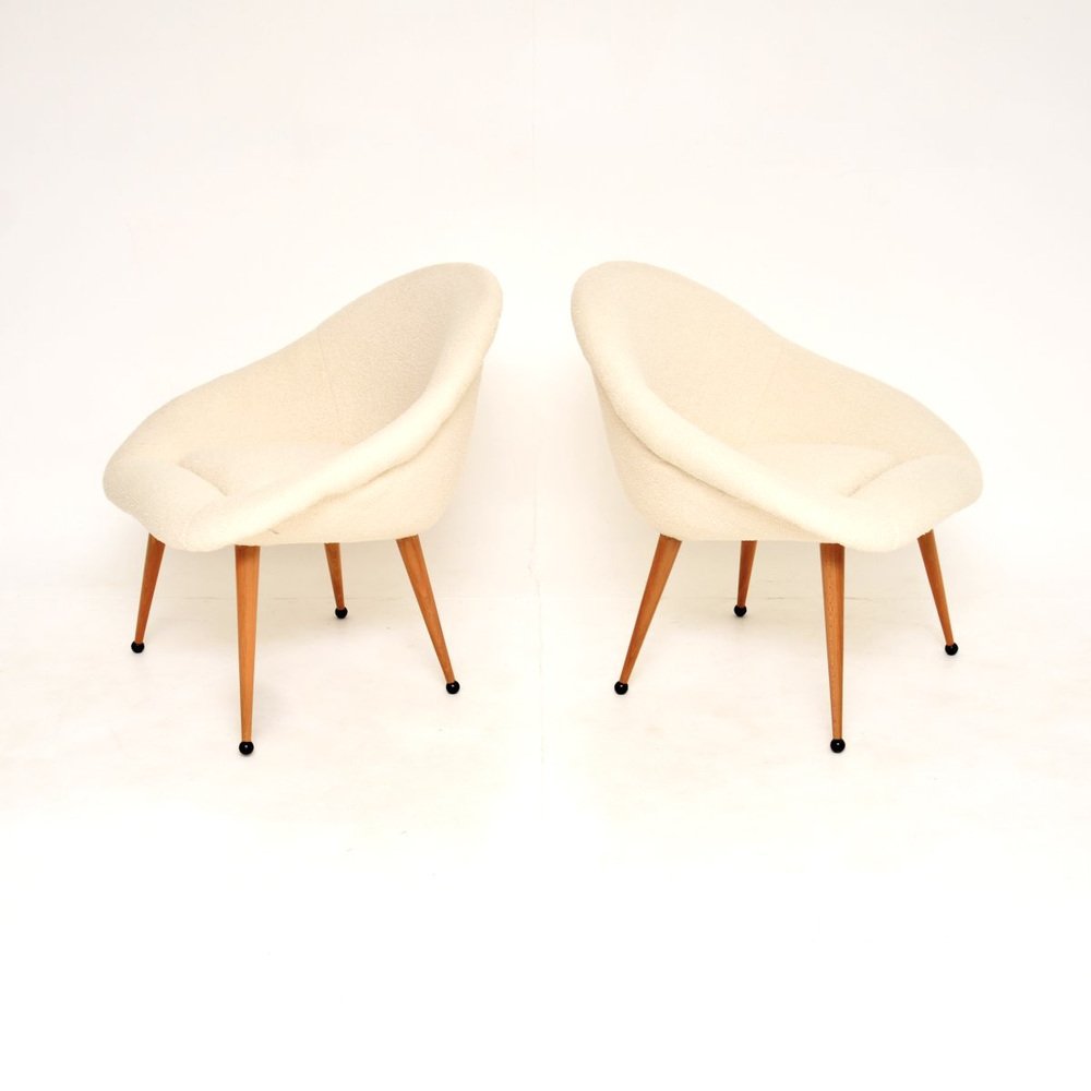 Vintage French Pod Armchairs, 1960s, Set of 2 for sale at Pamono