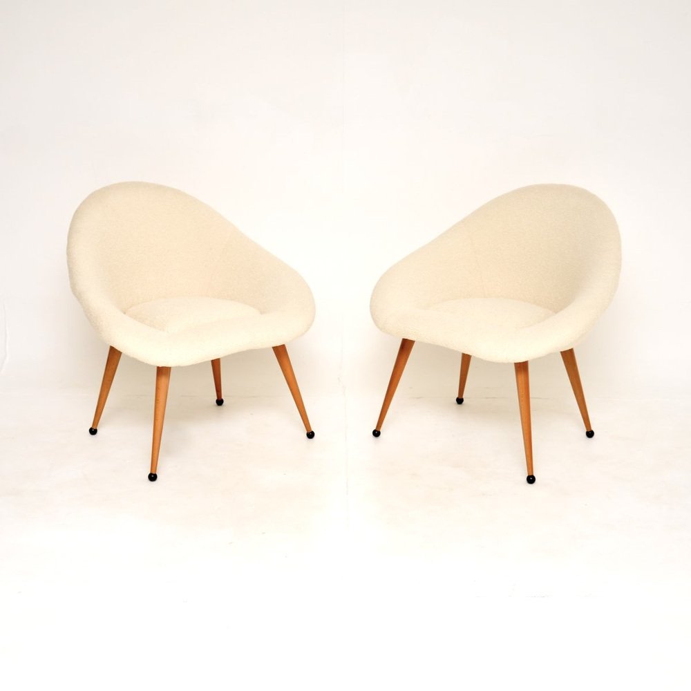 Vintage French Pod Armchairs, 1960s, Set of 2 for sale at Pamono