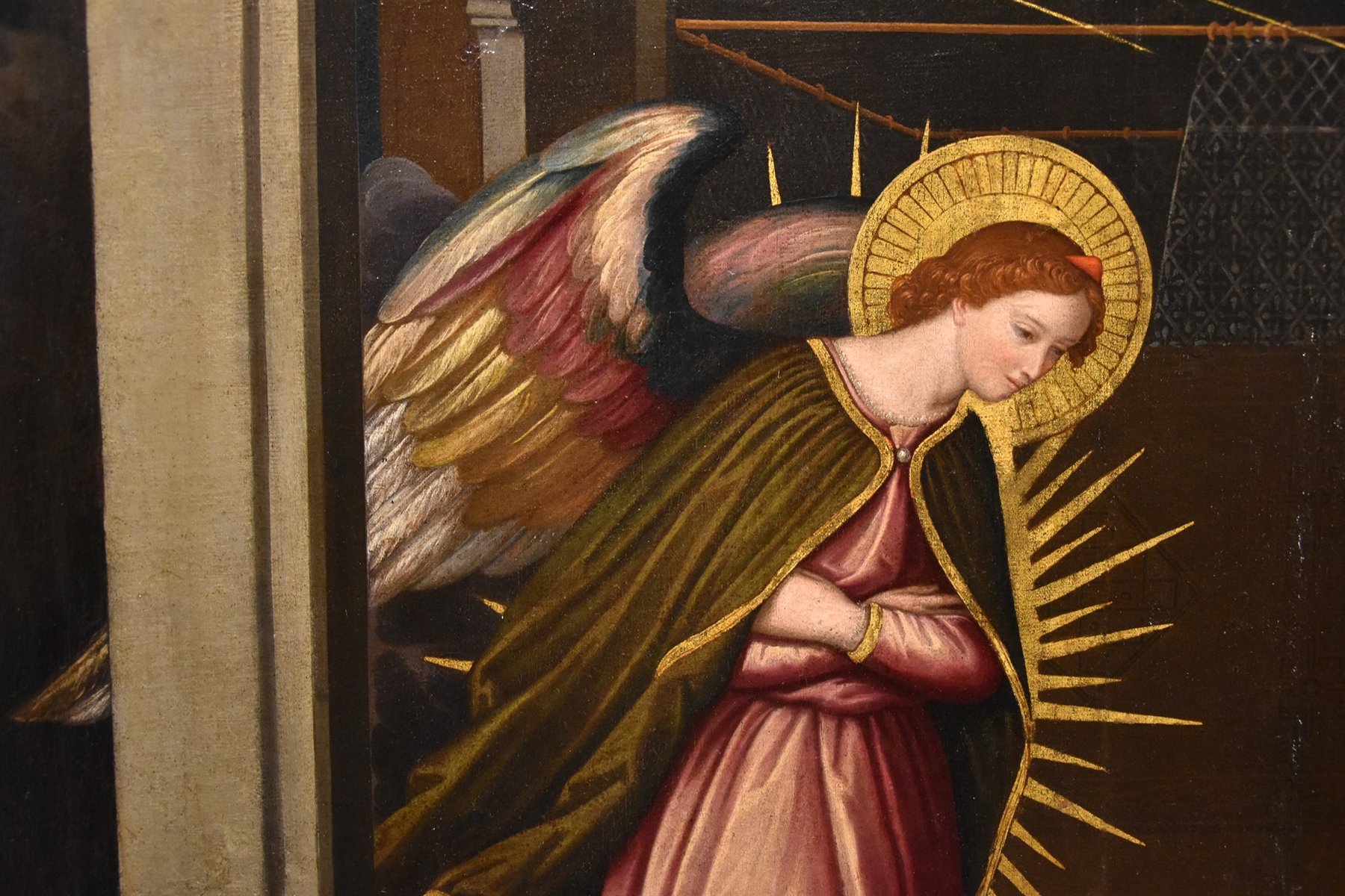 Circle of Alessandro Allori, Annunciation, 1680, Oil on Canvas, Framed for sale at Pamono