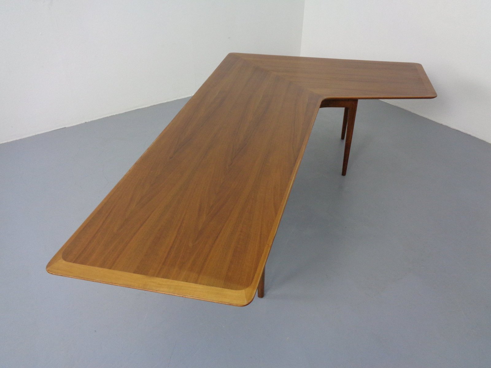 Large Danish Boomerang Teak Coffee Table, 1960s for sale at Pamono