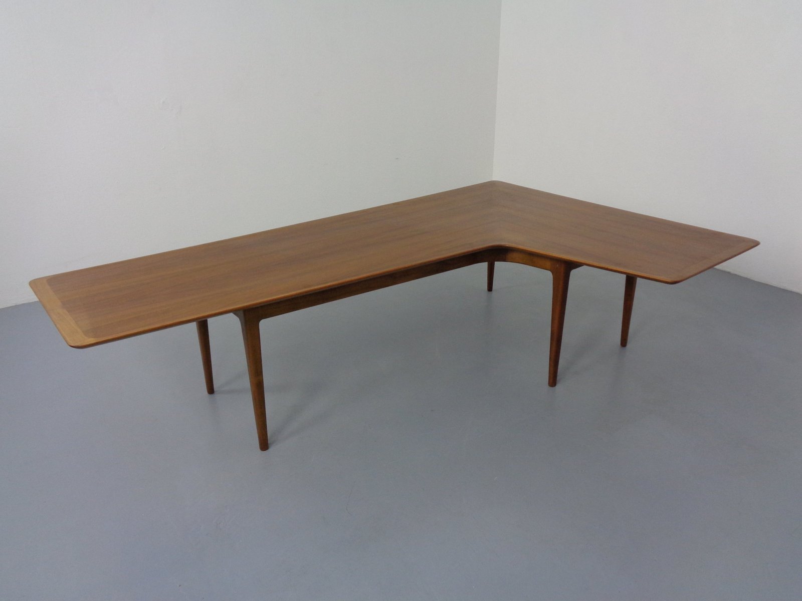 Large Danish Boomerang Teak Coffee Table, 1960s for sale at Pamono