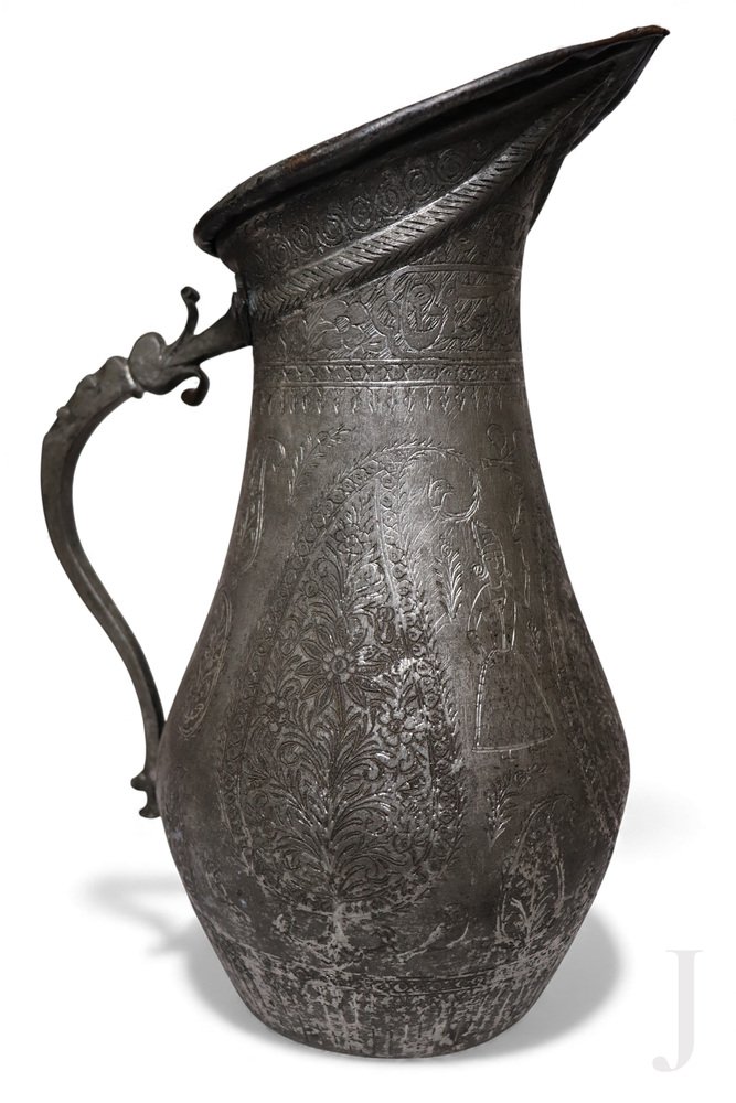 Antique Islamic Water Jug Ewer in Copper, 1930s for sale at Pamono