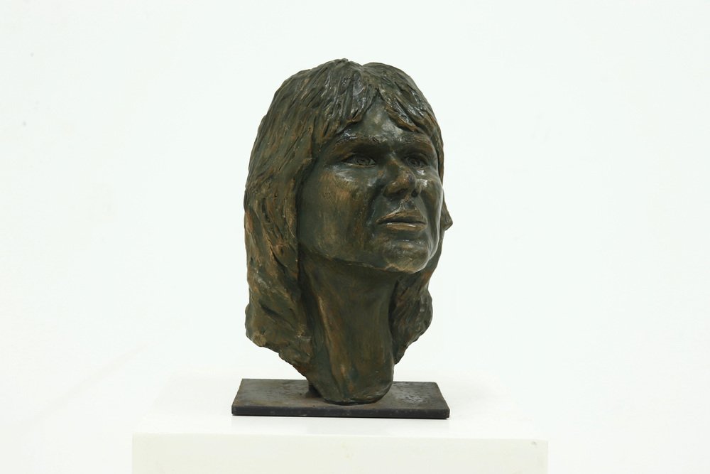 Sculpted Clay Female Bust, 1970s for sale at Pamono
