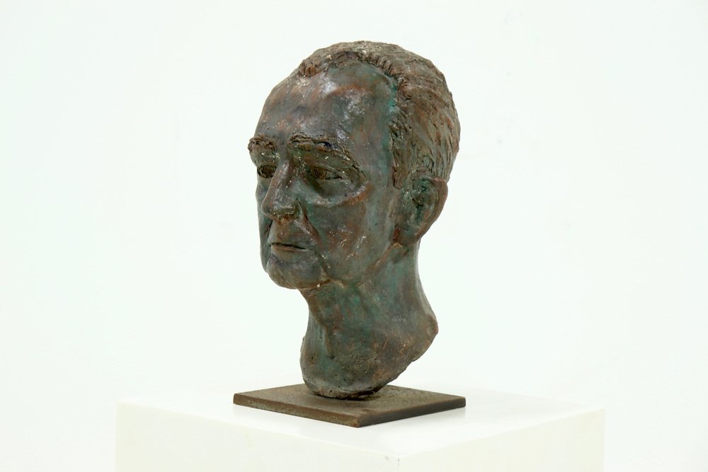 Vintage Sculpted Clay Bust, 1970s for sale at Pamono