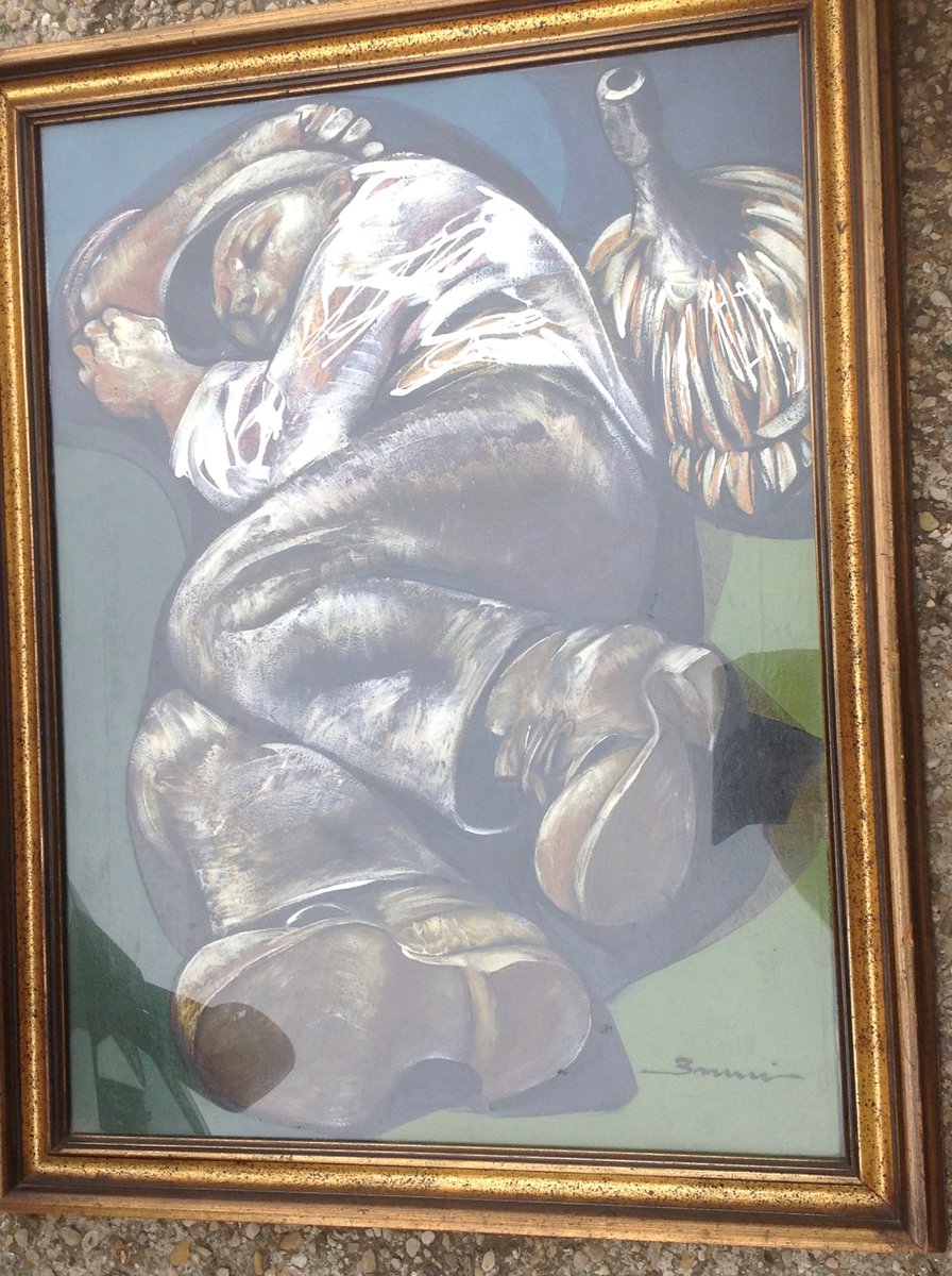 Bruno Bruni, Riposo, 1970s, Oil on Canvas for sale at Pamono