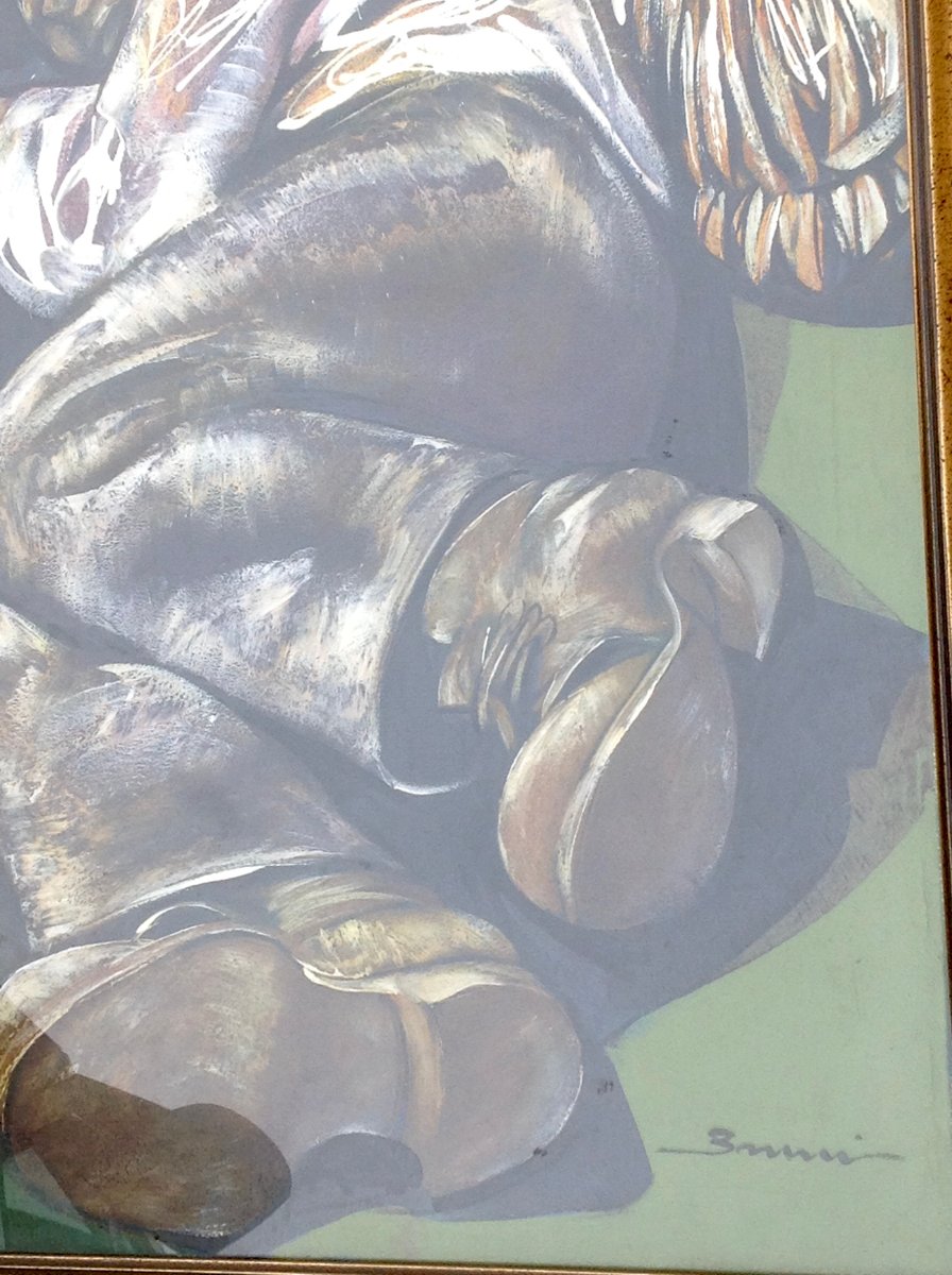 Bruno Bruni, Riposo, 1970s, Oil on Canvas for sale at Pamono