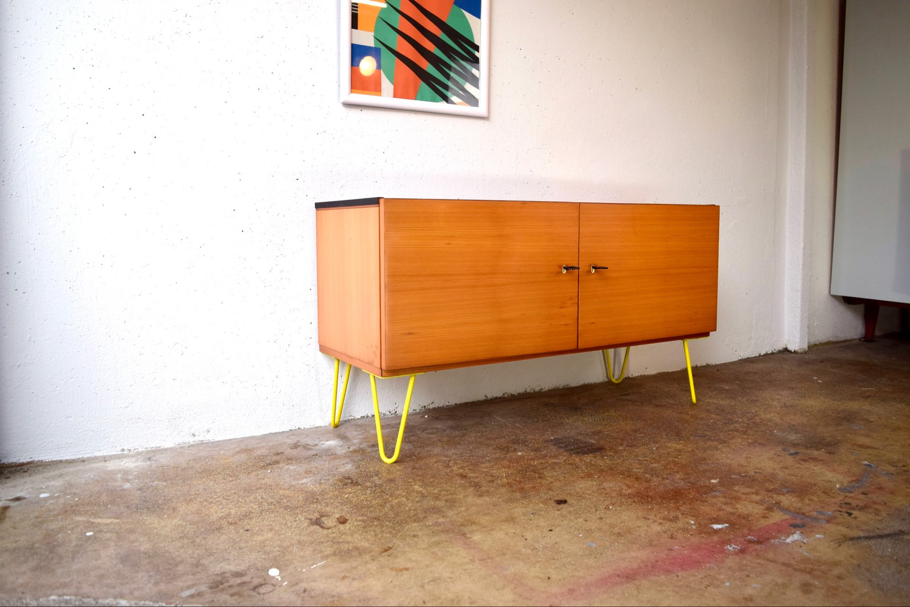 Small Vintage Sideboard in Ash, 1960s for sale at Pamono