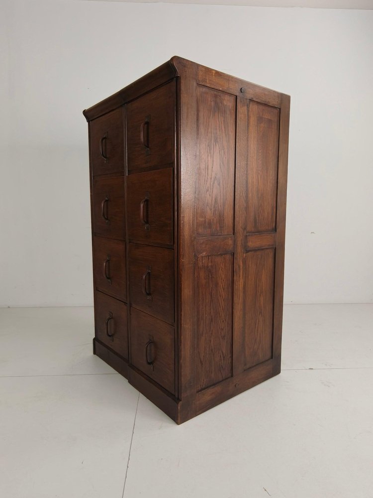 Dutch Oak Double Archive Cabinet, 1920-1940 for sale at Pamono