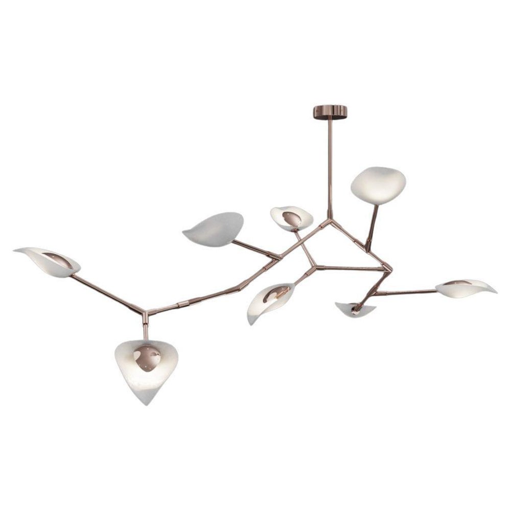 Eight-Lights Pendant Light in Irami Glass and Brass by Aggiolight for ...