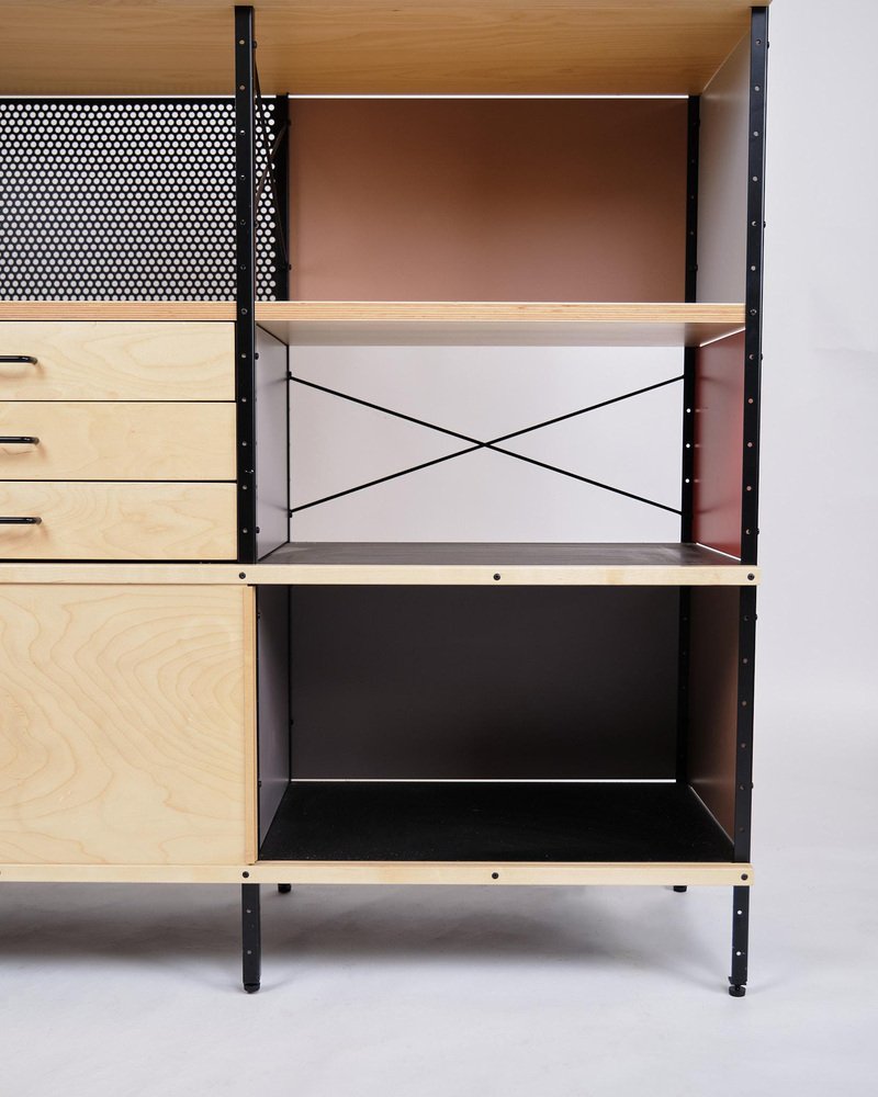 Libreria Esu in acero e betulla di Charles Eames & Ray Eames per Vitra ...