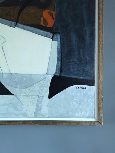 Limone e pesce, pittura a olio, con cornice in vendita su Pamono