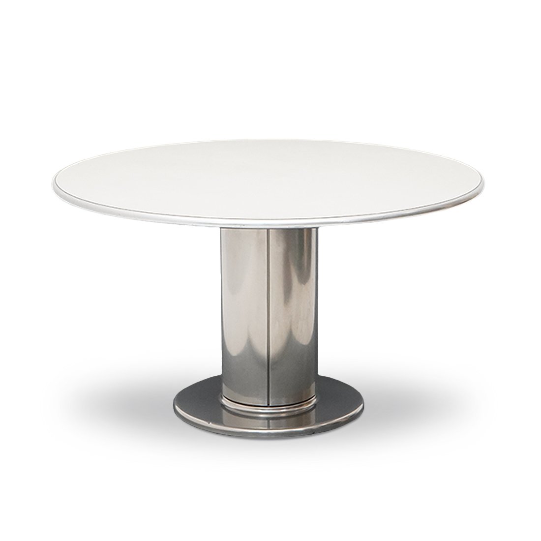 Round Table with Central Leg, 1970s for sale at Pamono