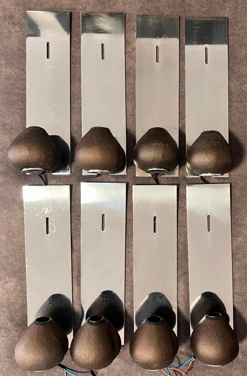 Vintage Italian Viabizzuno Wall Lights, 1996, Set of 8 for sale at Pamono