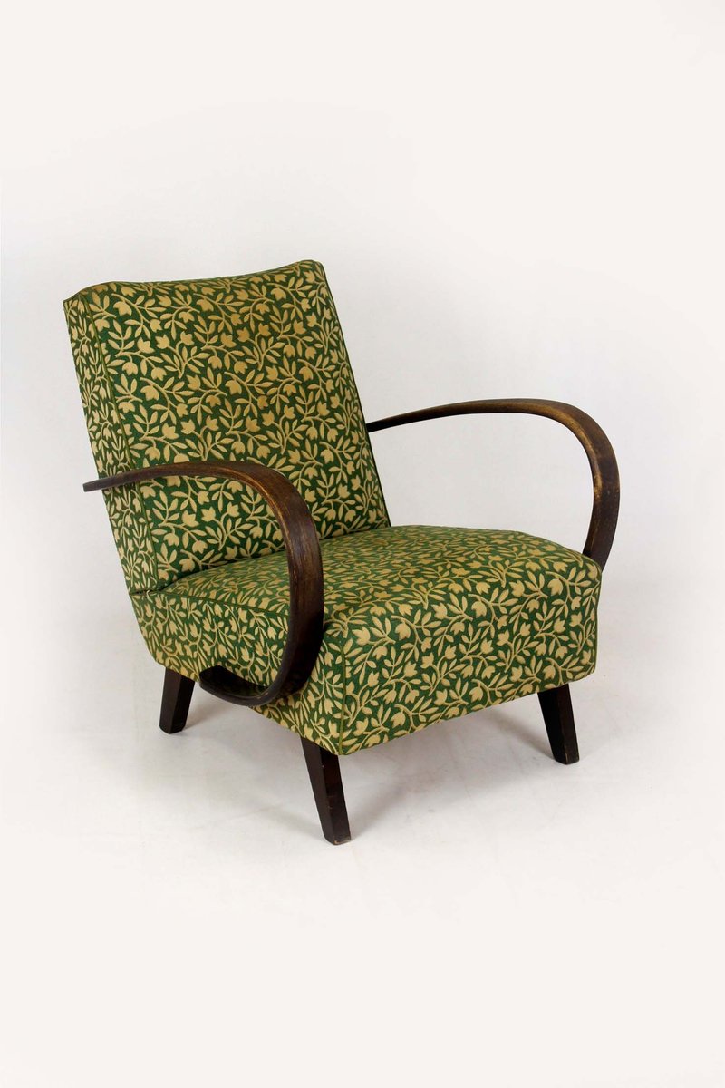 Czech Lounge Chair in Bentwood by Jindřich Halabala for Up Závody ...