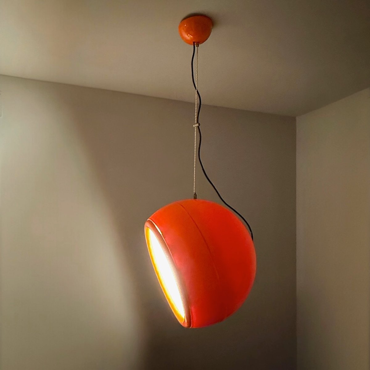 Orange Pallade Pendant by Studio Tetrarch for Artemide, 1960s for sale ...