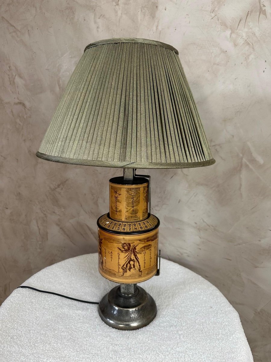 Calendar Table Lamp, 1920s for sale at Pamono