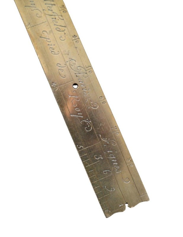 Antique Pied de Roy Square or Ruler in Brass from Butterfield Paris for ...