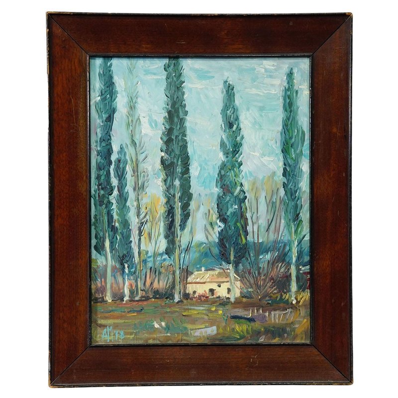 Alexander Michael, Provence Landscape, 1978, Oil Painting, Framed for ...