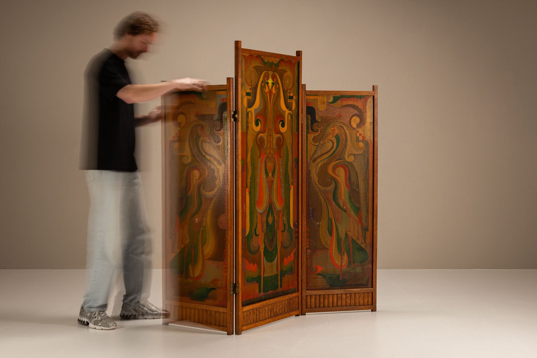 Art Deco Amsterdam School Room Divider attributed to Jaap Gidding, The ...