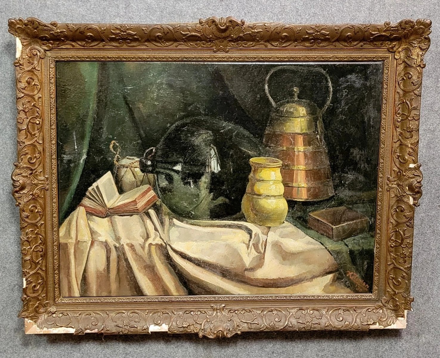 Harry Koolen, Composition with Objects, 1920s-1940s, Large Oil on ...
