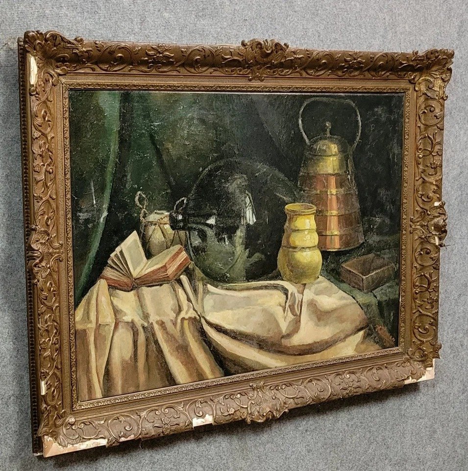 Harry Koolen, Composition with Objects, 1920s-1940s, Large Oil on ...