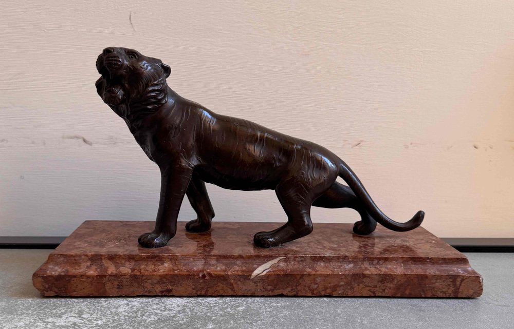 Japanese Meiji Period Artist, Tiger Sculpture, Late 1800s, Bronze on ...