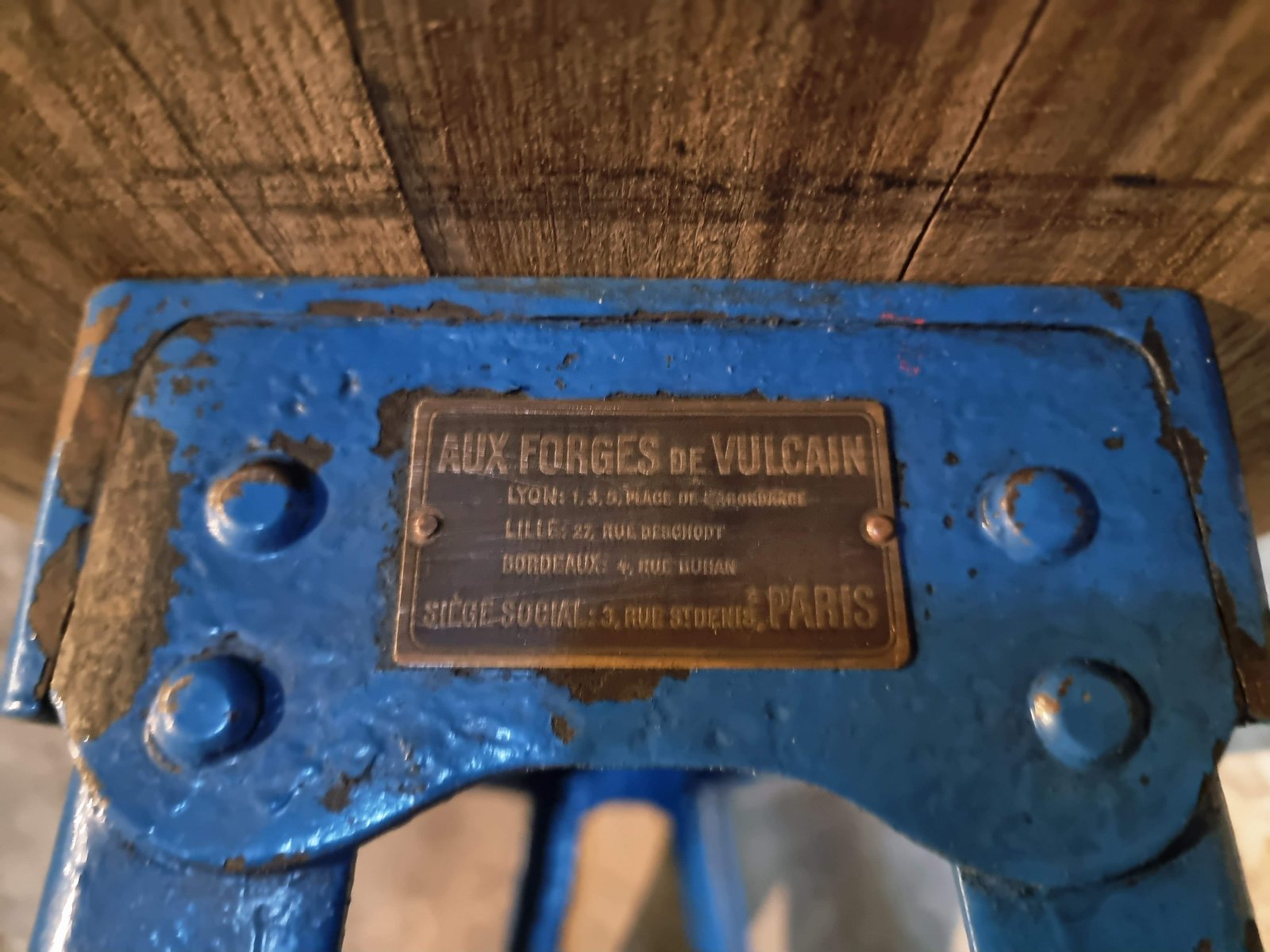 Vintage Industrial Workbench Table with Cast Iron Legs, 1950s for sale ...