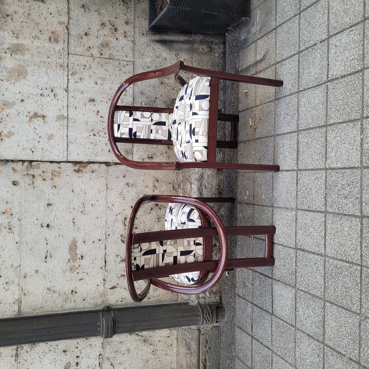 Art Deco Chairs Upholstered in Euphoria Cubista, Misia Paris, France, 1970s, Set of 4 for sale ...