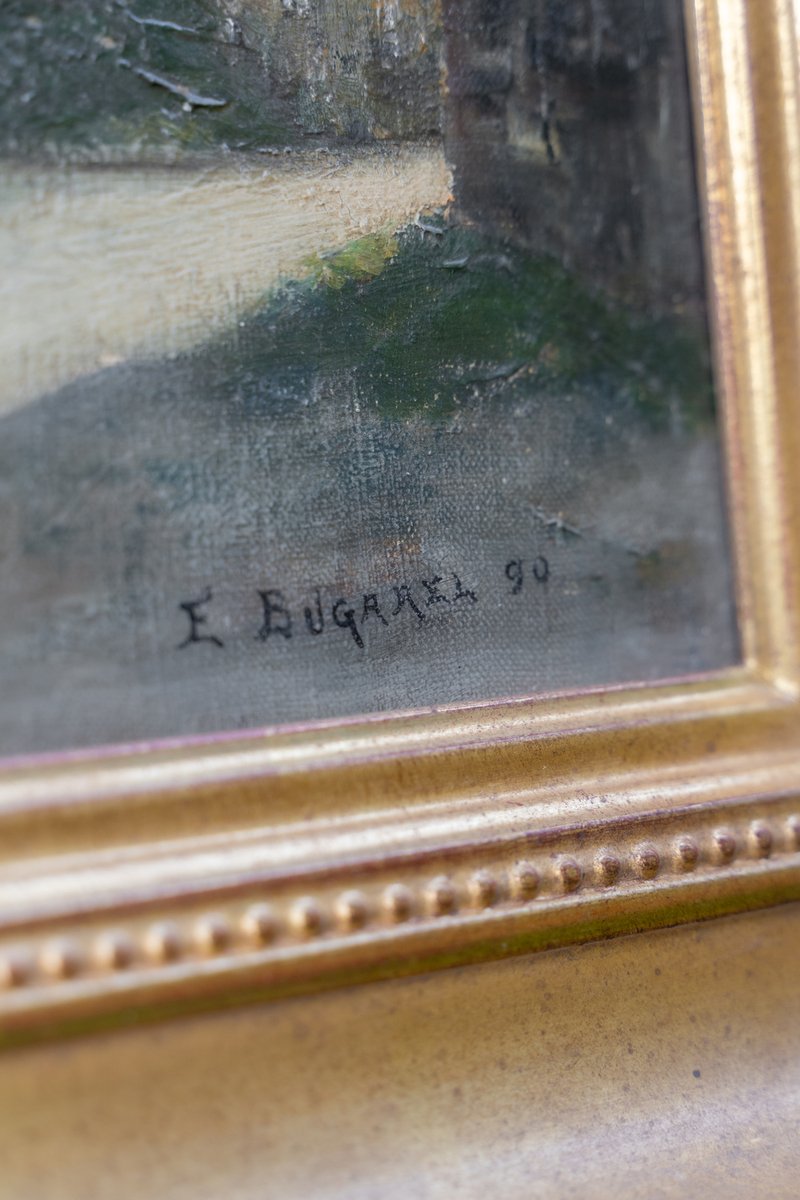 Émile Bugarel, Straßenszene, Öl auf Leinwand, Gerahmt bei Pamono kaufen