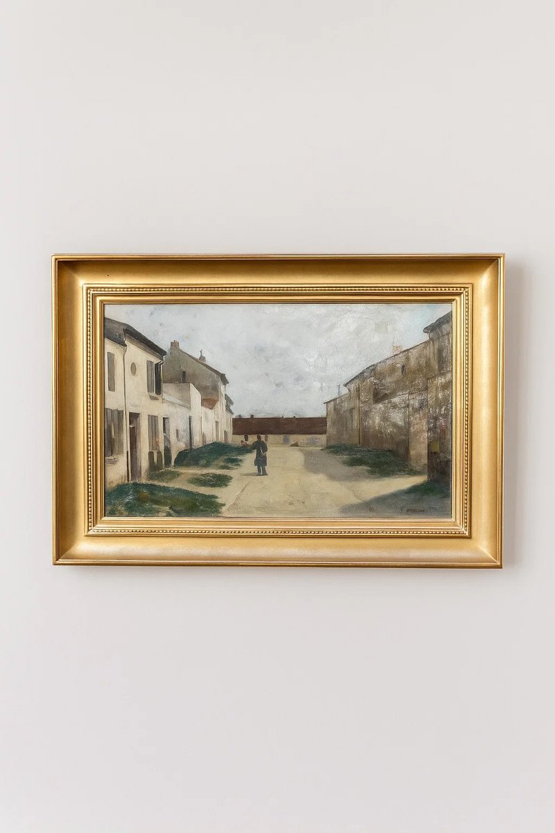 Émile Bugarel, Straßenszene, Öl auf Leinwand, Gerahmt bei Pamono kaufen