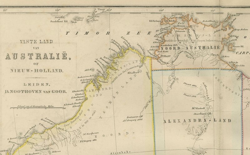 Australia or New Holland Map with Inset Regions by Noothoven van Goor ...