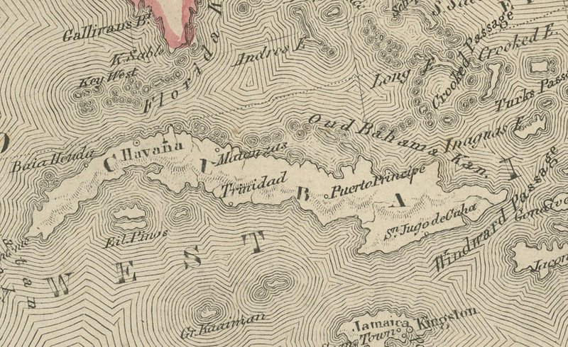 North America Map with USA, Canada and Mexico from Nieuwe Hand-Atlas ...