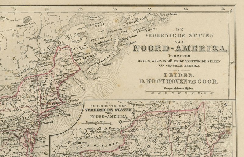 United States, Mexico & West Indies Map from Nieuwe Hand-Atlas, 1876 ...