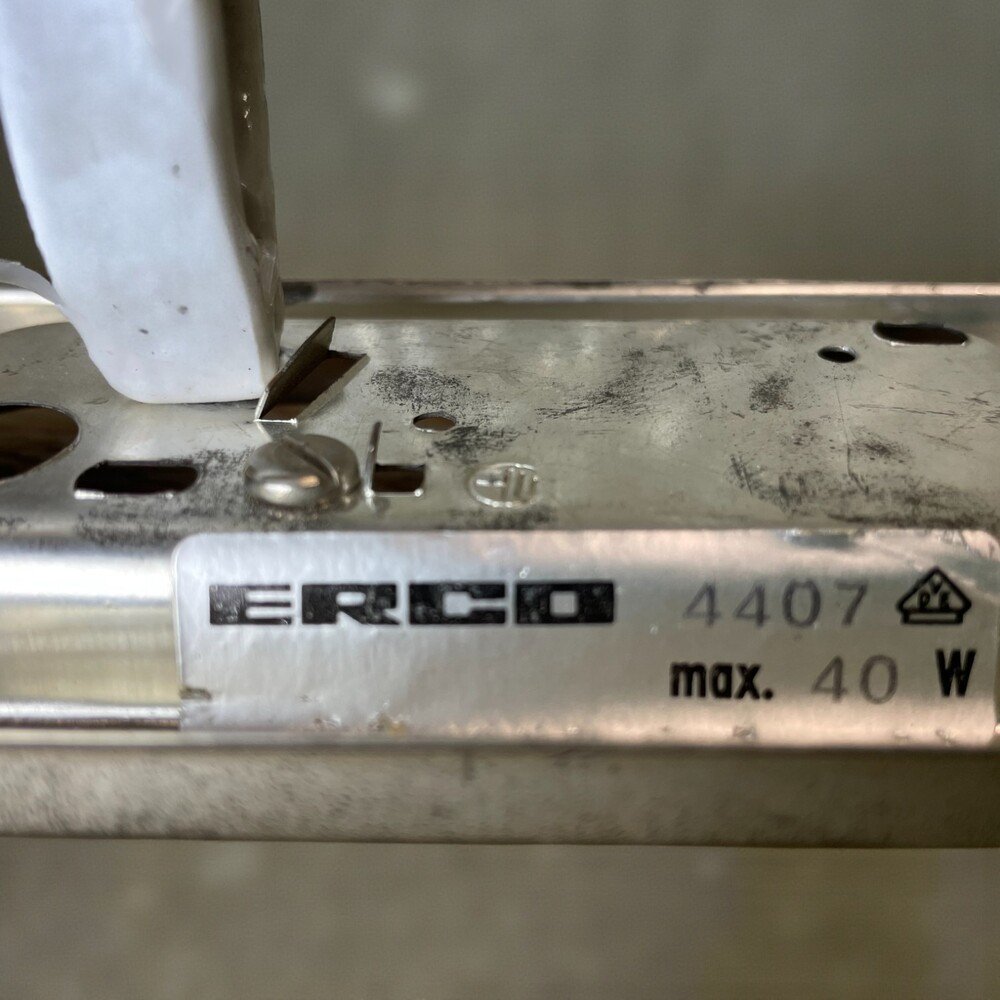 Small Rectangular Glass Flush Mount from ERCO, 1960s for sale at Pamono