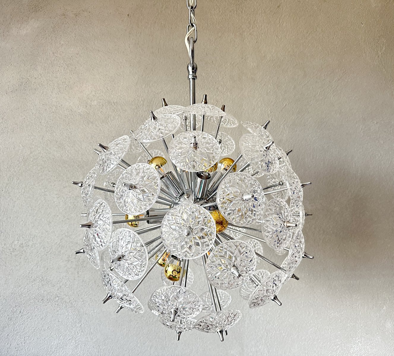 Vintage Sputnik Chandelier, 1970s for sale at Pamono