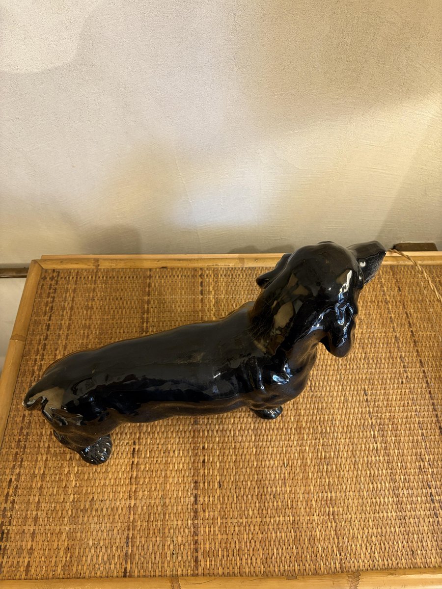 Ceramic Dachshund Statue, 1970s for sale at Pamono