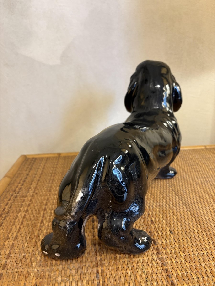 Ceramic Dachshund Statue, 1970s for sale at Pamono