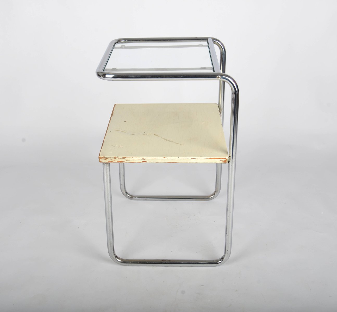 Bauhaus Bedside Table in Tubular Steel, 1930s for sale at Pamono