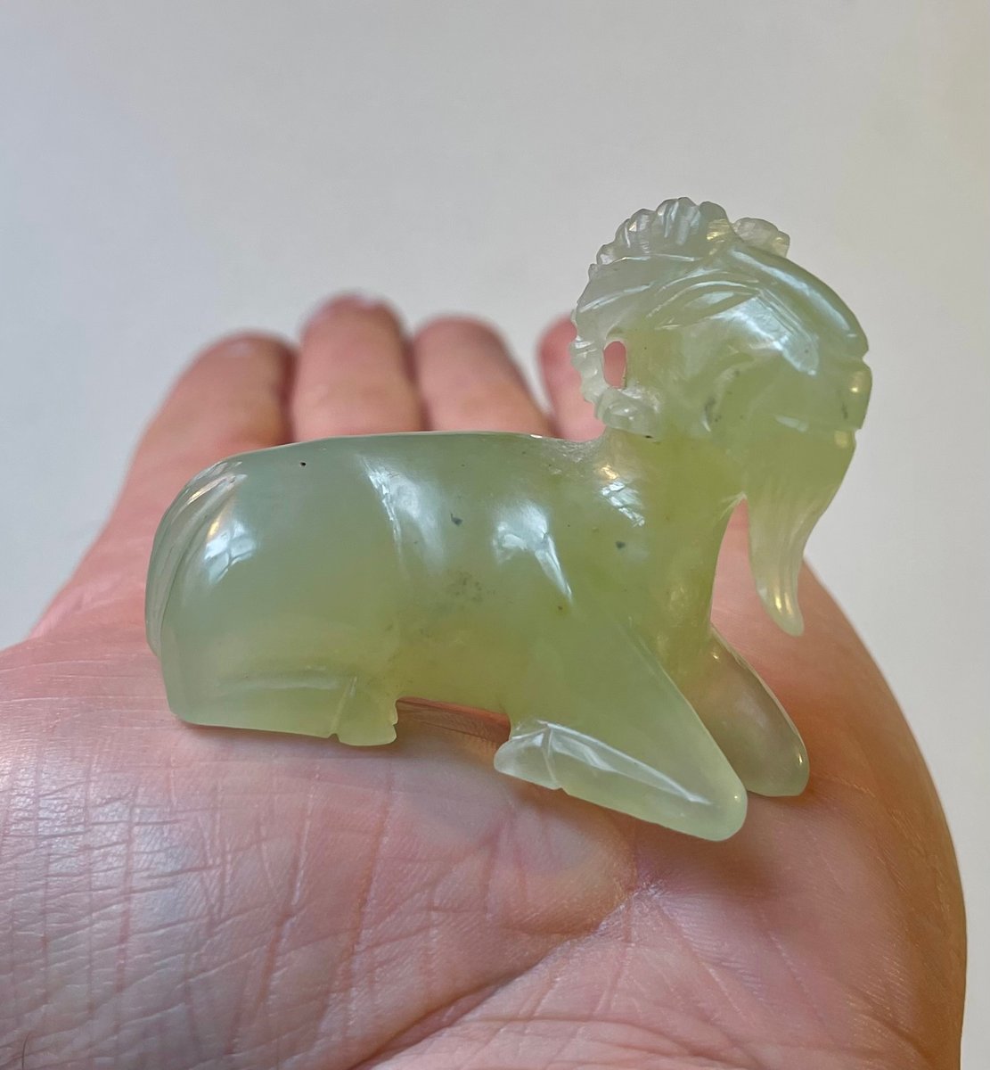 Vintage The Devils Pet Goat Figurine in Jade Stone, 1970s for sale at ...